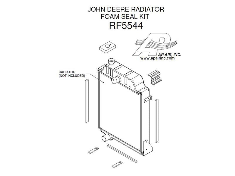 Radiator Foam Seal Kit – Fits John Deere Tractor Models 3010 – P-Fab ...