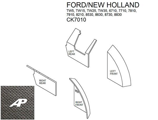 Ford/New Holland Lower Cab Kit - Black – Fits NH Tractor Models 5110 ...